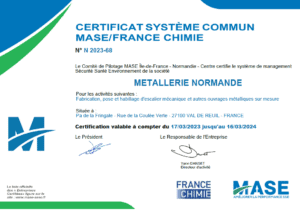 Nos certifications MASE et ISO 9001